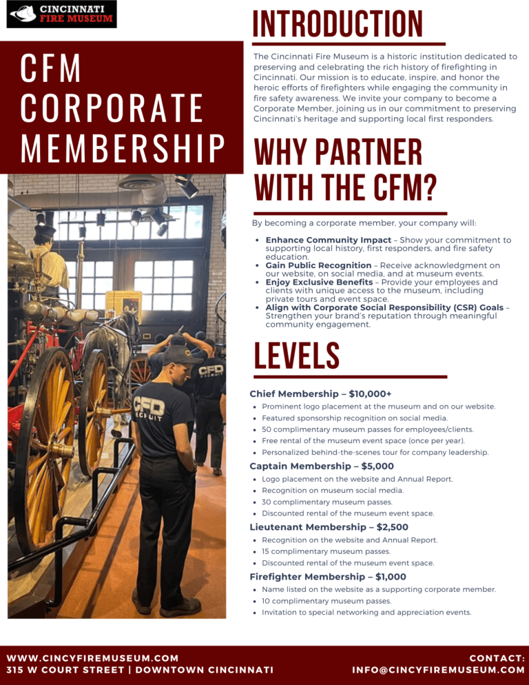 Corporate Membership - Cincinnati Fire Museum